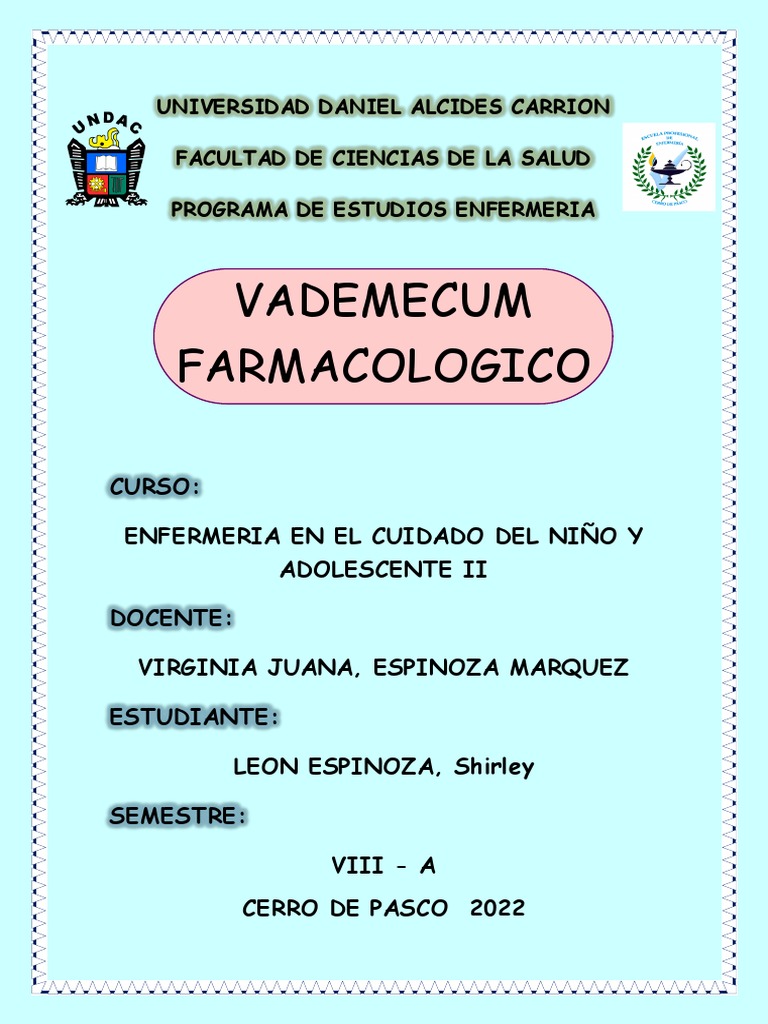 Vademécum Farmacológico en Enfermería | PDF | Tos | Asma