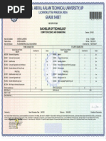 B.tech Marksheet | PDF