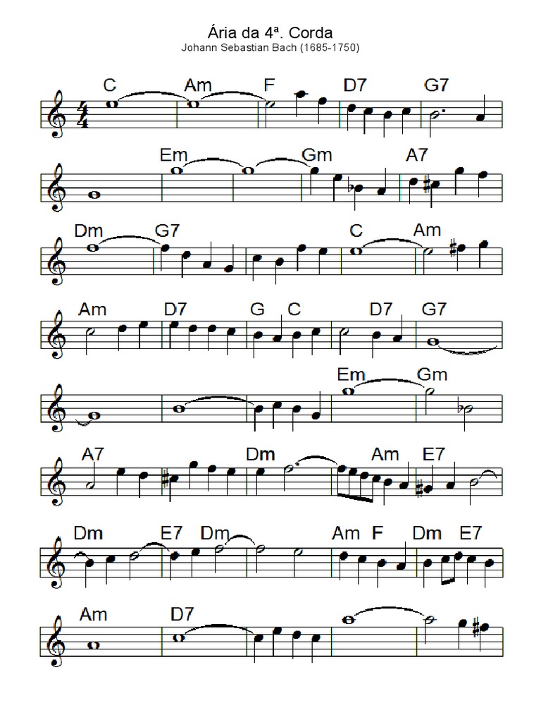 Ária Da 4a. Corda Bach | PDF