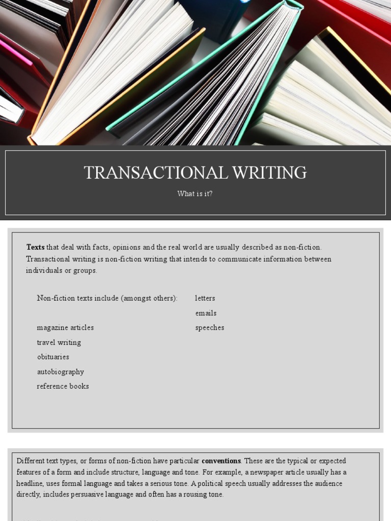 Transactional Writing | PDF | Public Speaking | Rhetoric