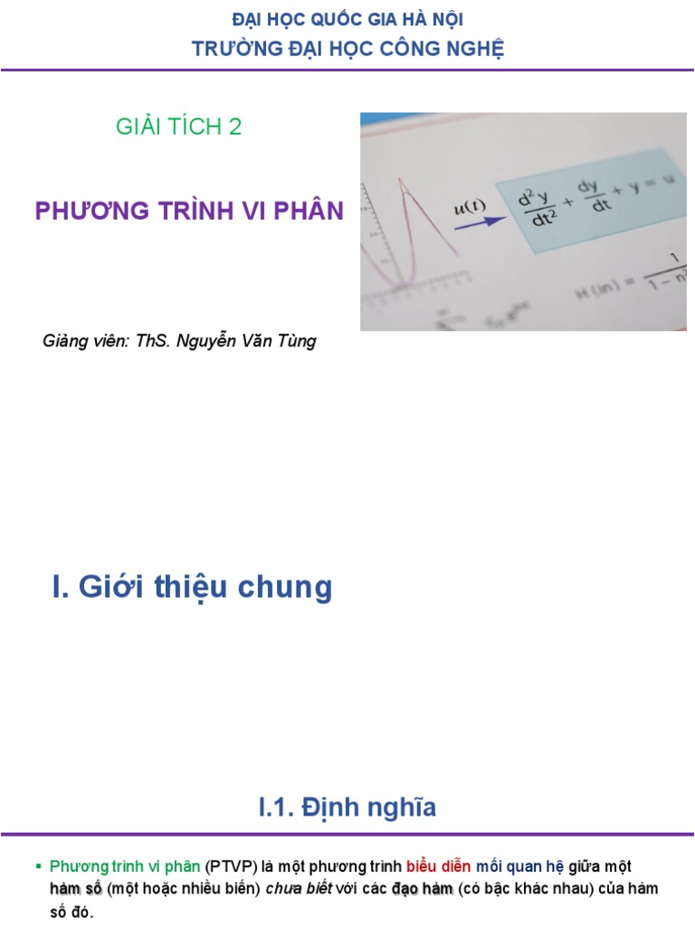 Phuong Trinh Vi Phan 1 | PDF