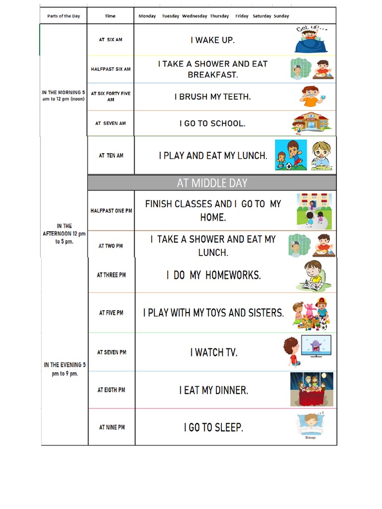 Rutinas Diarias | PDF