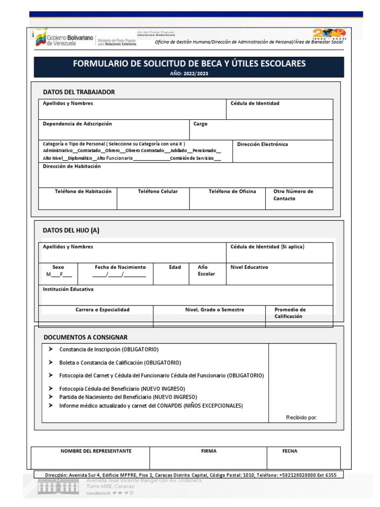 Formato Becas | PDF | Certificado de nacimiento