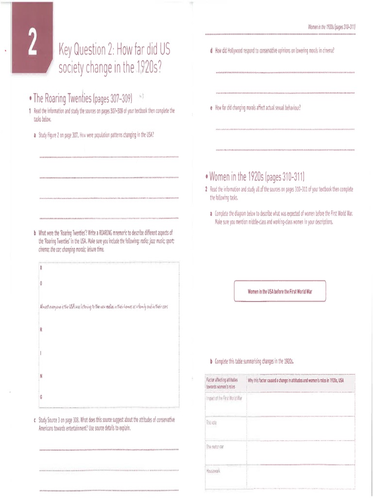 Lesson 14 Review of The Roaring 20s 1 | PDF