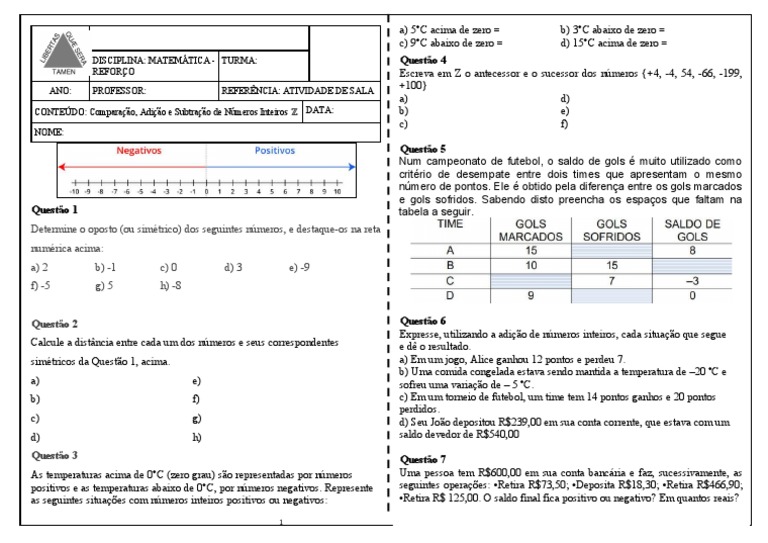 Atividade de Sala - T. 702 - 17.05 Horizontal | PDF | Concorrência | Matemática