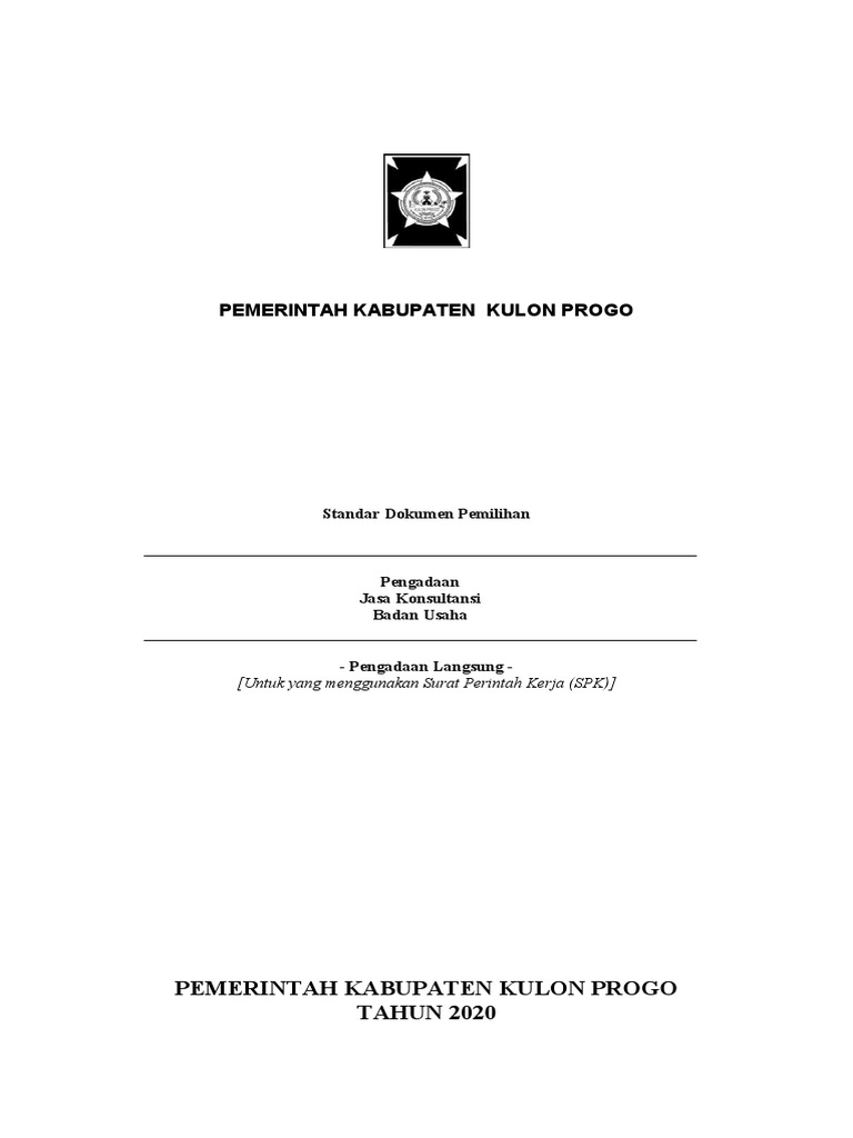 SDP PL JK BU Perencanaan Rehab Pustu 2020 | PDF