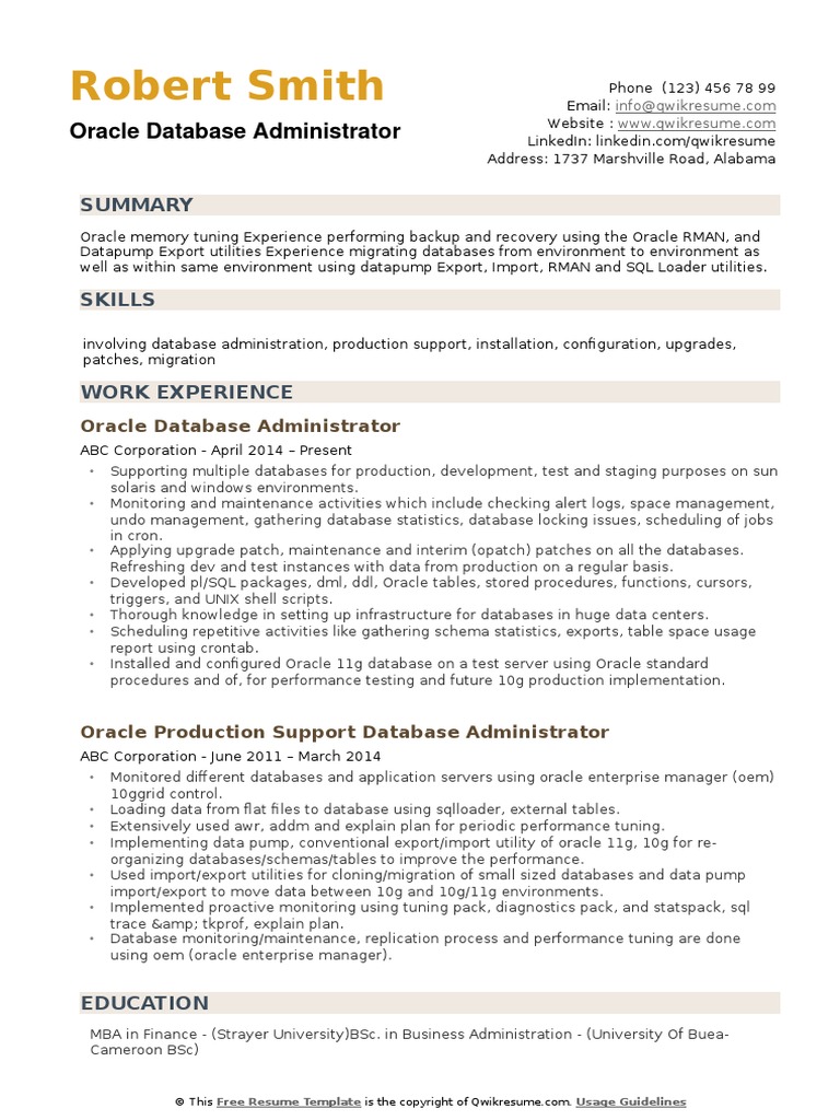 Oracle Database Administrator 1558697724 | PDF | Databases | Oracle Corporation