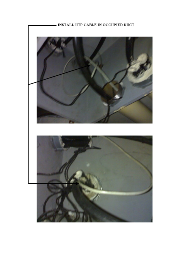 Install Utp Cable in Occupied Duct | PDF | Computers | Technology ...