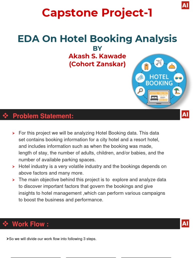 Project Presentation On Eda Hotel Booking Analysis Capstone Project Akash Kawade Pdf