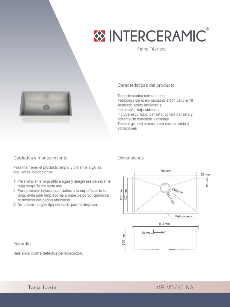 Medidas estándar de tarjas de cocina | PDF | Materiales