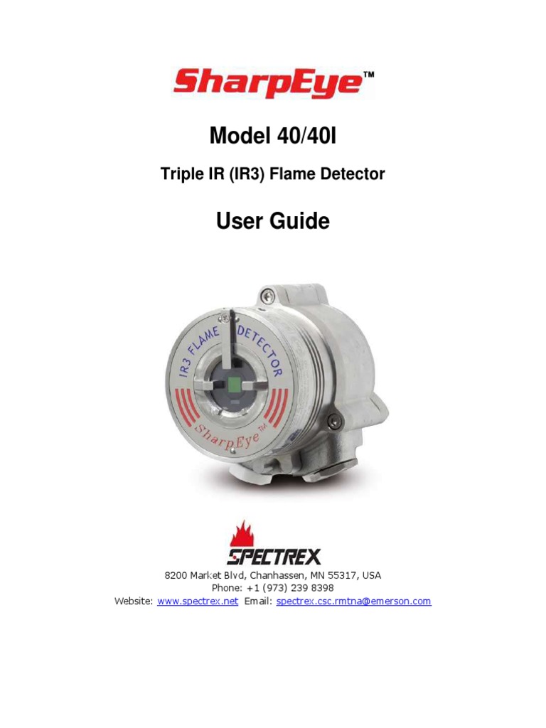 Guide 40 40i Triple Ir Ir3 Flame Detector Spectrex en Us 1459806 | PDF | Infrared | Electricity