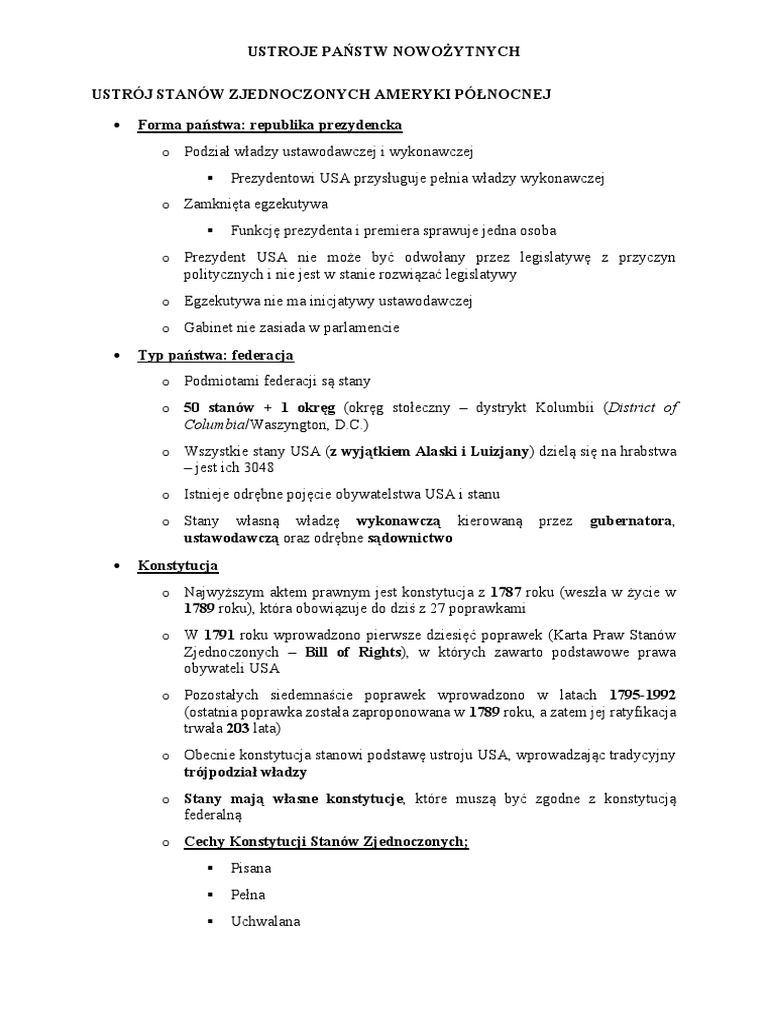 ustrój usa | PDF