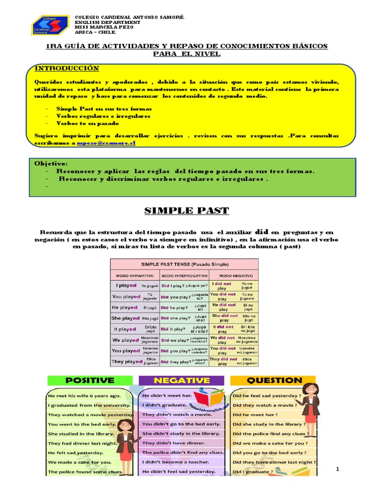 Ejercicios Pasado Simple Con Rta | PDF
