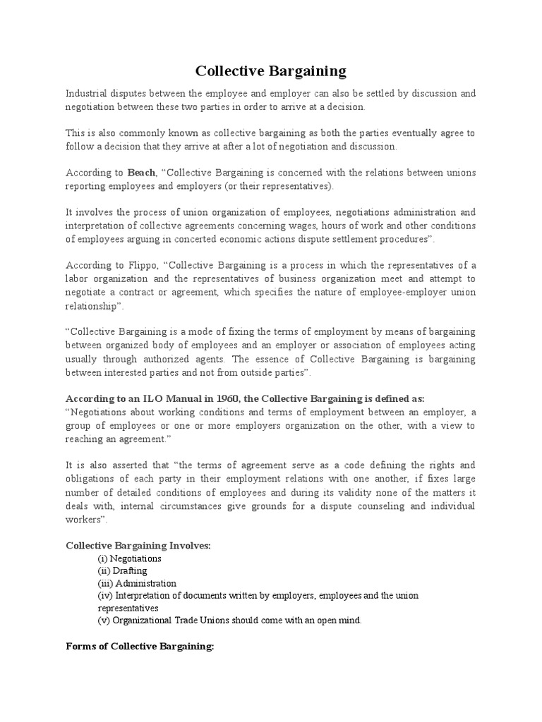 Collective Bargaining | PDF | Collective Bargaining | Employment