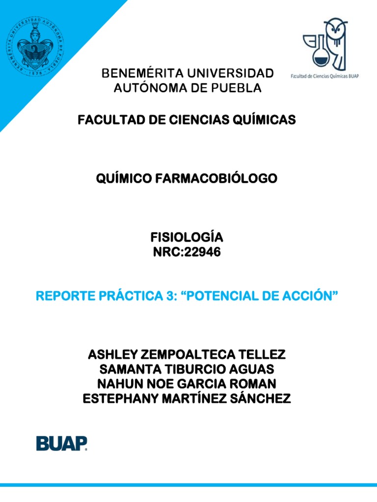 Reporte, Practica 3 | PDF | Potencial de acción | Sinapsis