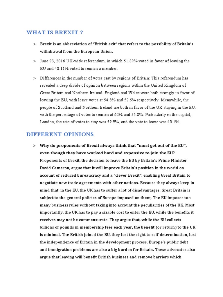 Project 2 Brexit | PDF | Brexit | United Kingdom