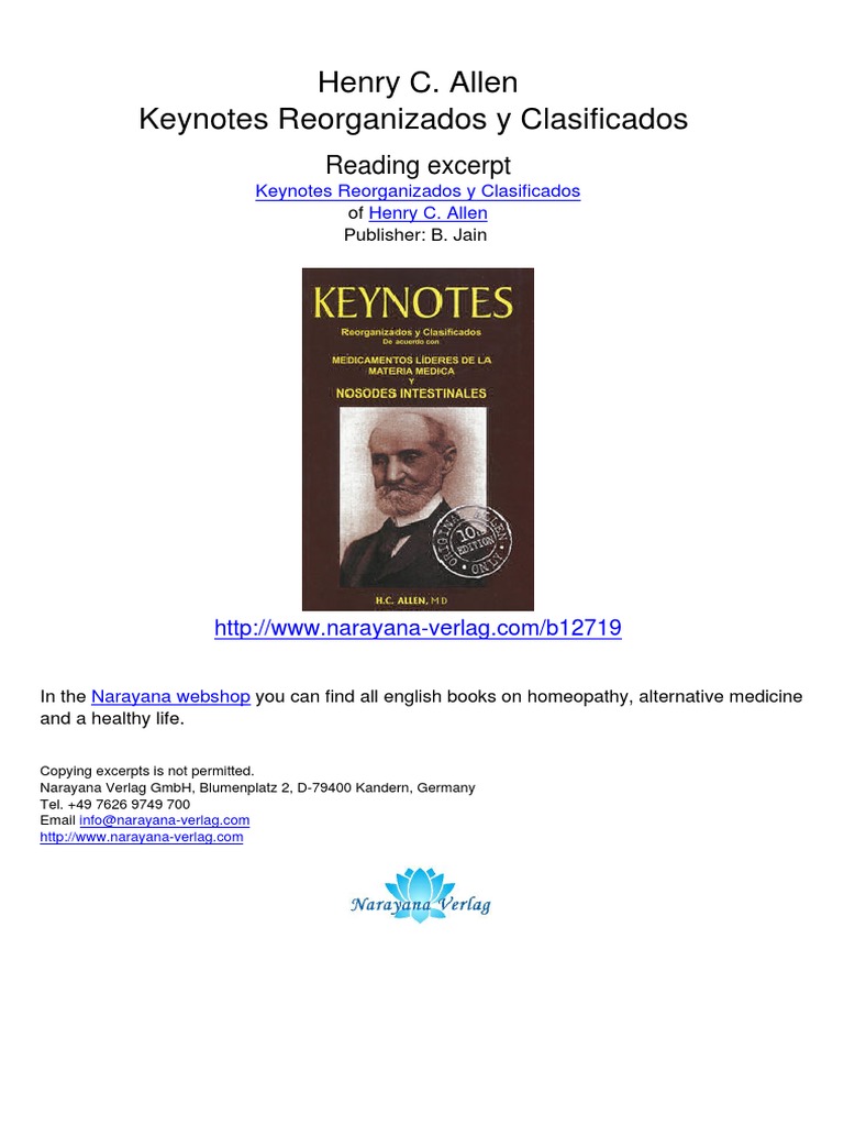 Keynotes Reorganizados de Allen | PDF | Botánica | Hierbas Medicinales ...