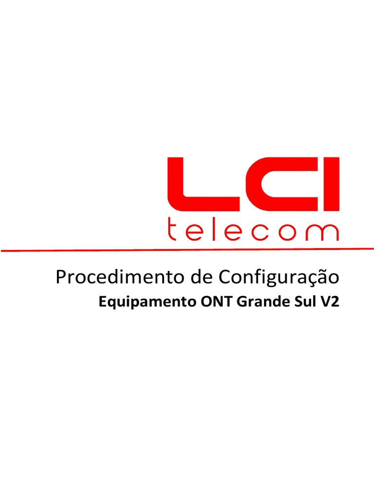 Guia de Configuração ONT GPON V2 | PDF | Porta (rede de computadores ...