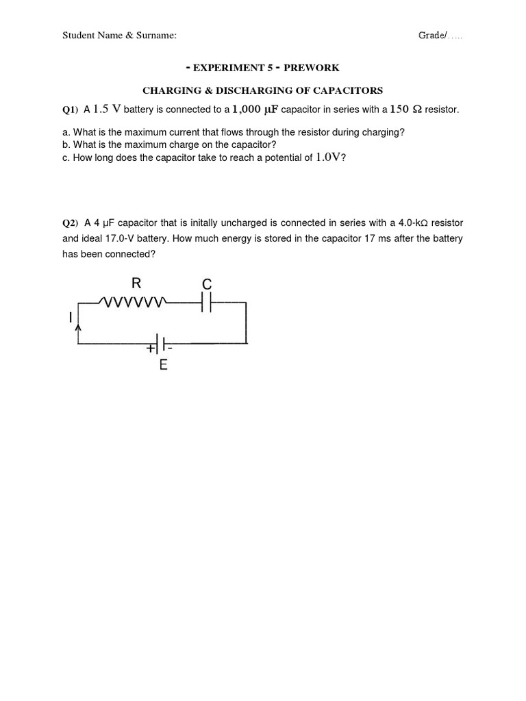 EXP5 Prework Section4 | PDF | Home & Garden | Science & Mathematics