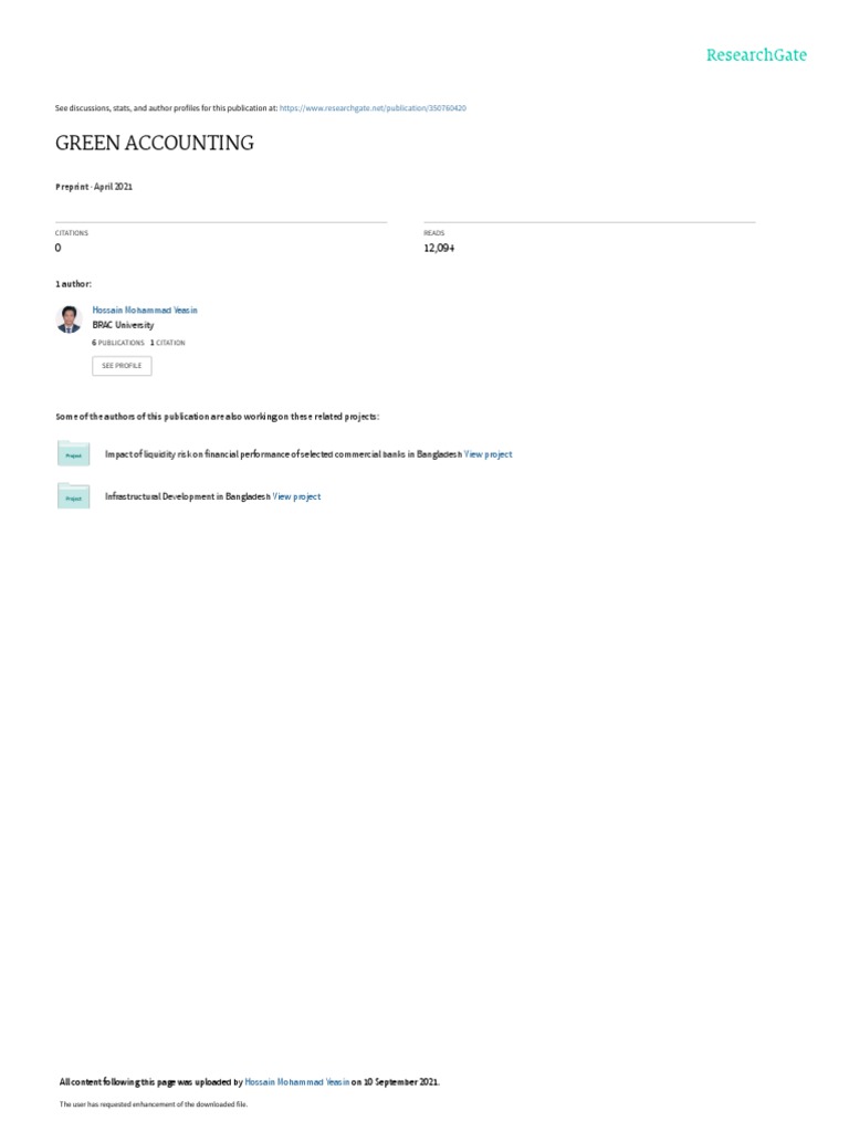 Green Accounting | PDF | Data Analysis | Sustainability