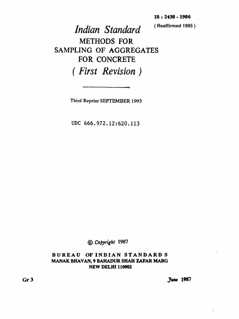 2430 Methods For Sampling of Aggregates For Concrete | PDF ... 2430 Methods For Sampling of Aggregates For Concrete | PDF ...