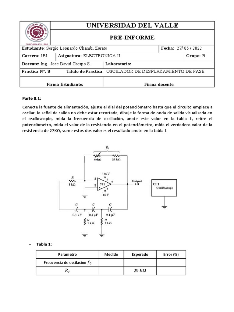 Chambi Zarate Sergio Leonardo L8 Electro II | PDF