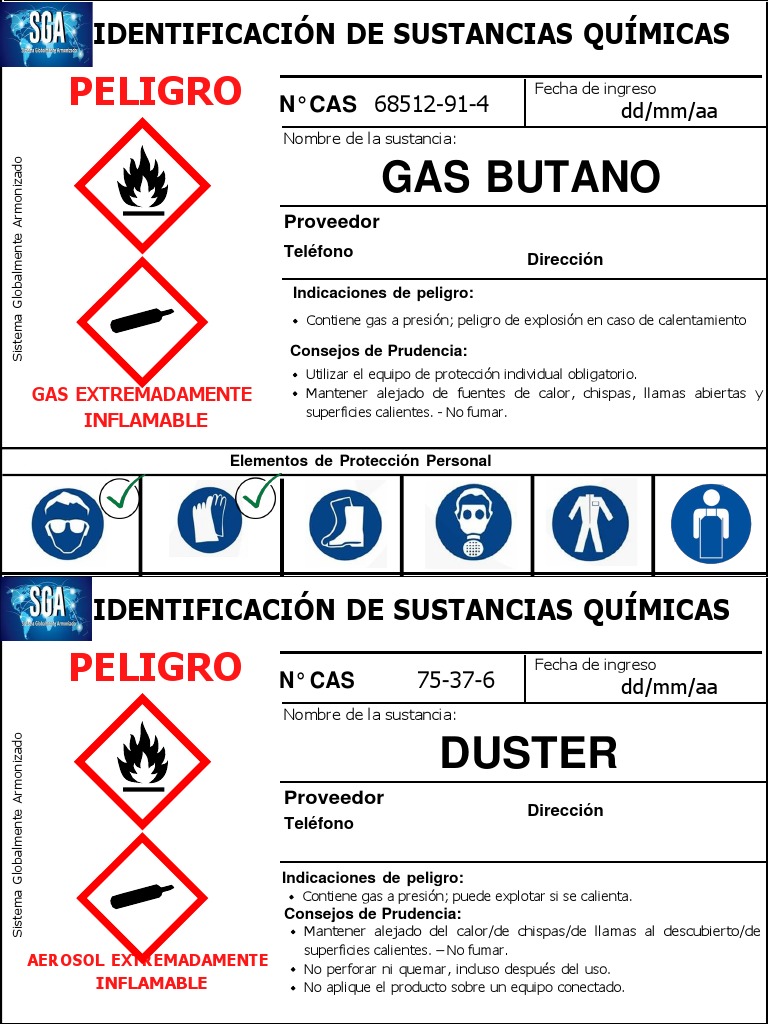 Etiquetas Productos Quimicos | Descargar gratis PDF | Química | Sustancias químicas