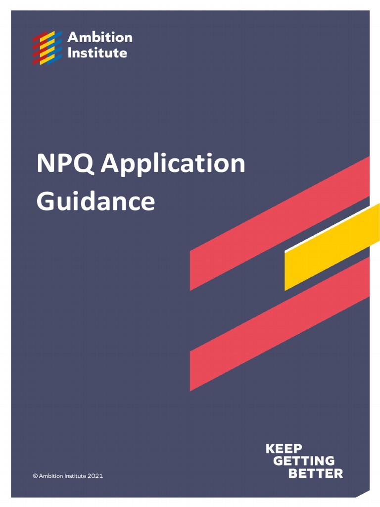 NPQ Guidance Doc 2022 | PDF | Teachers | Learning NPQ Guidance Doc 2022 | PDF | Teachers | Learning