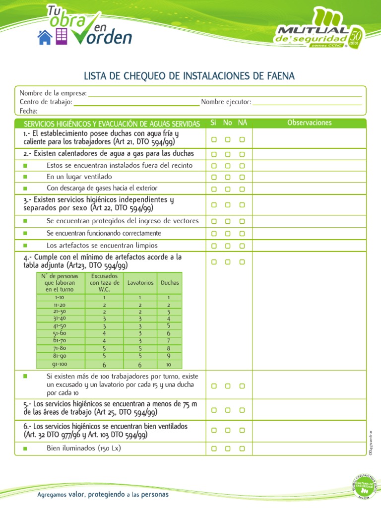 DS. 594 - Check List | PDF