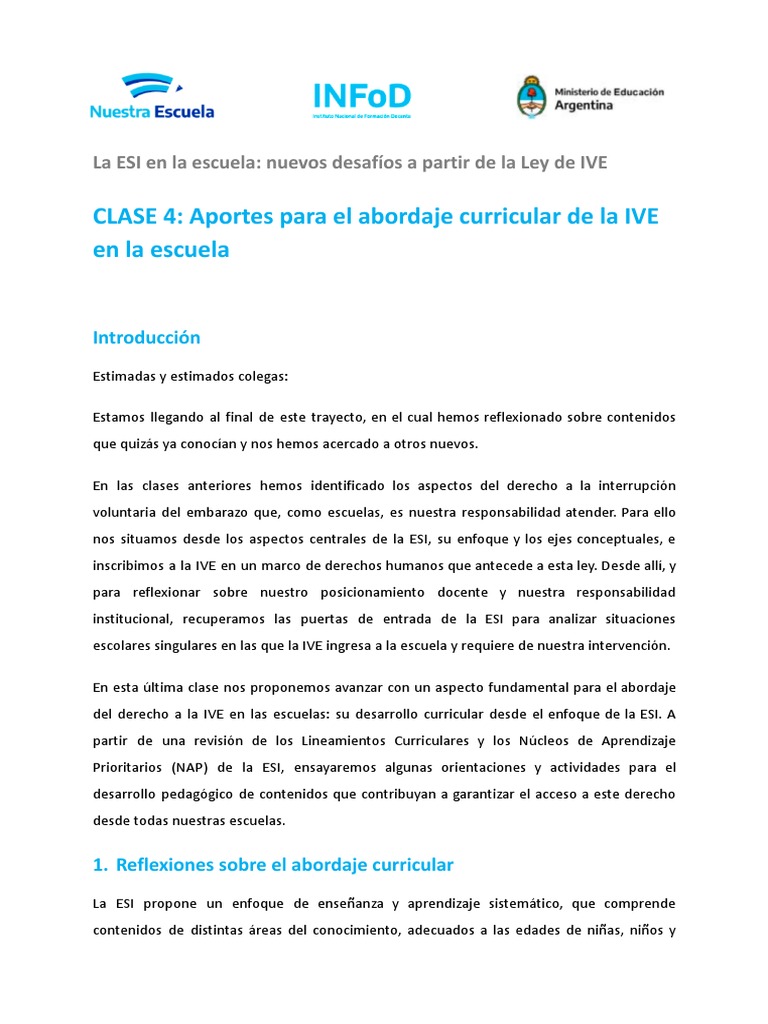 La ESI en La Escuela 04 | PDF | Educación sexual | La sexualidad humana