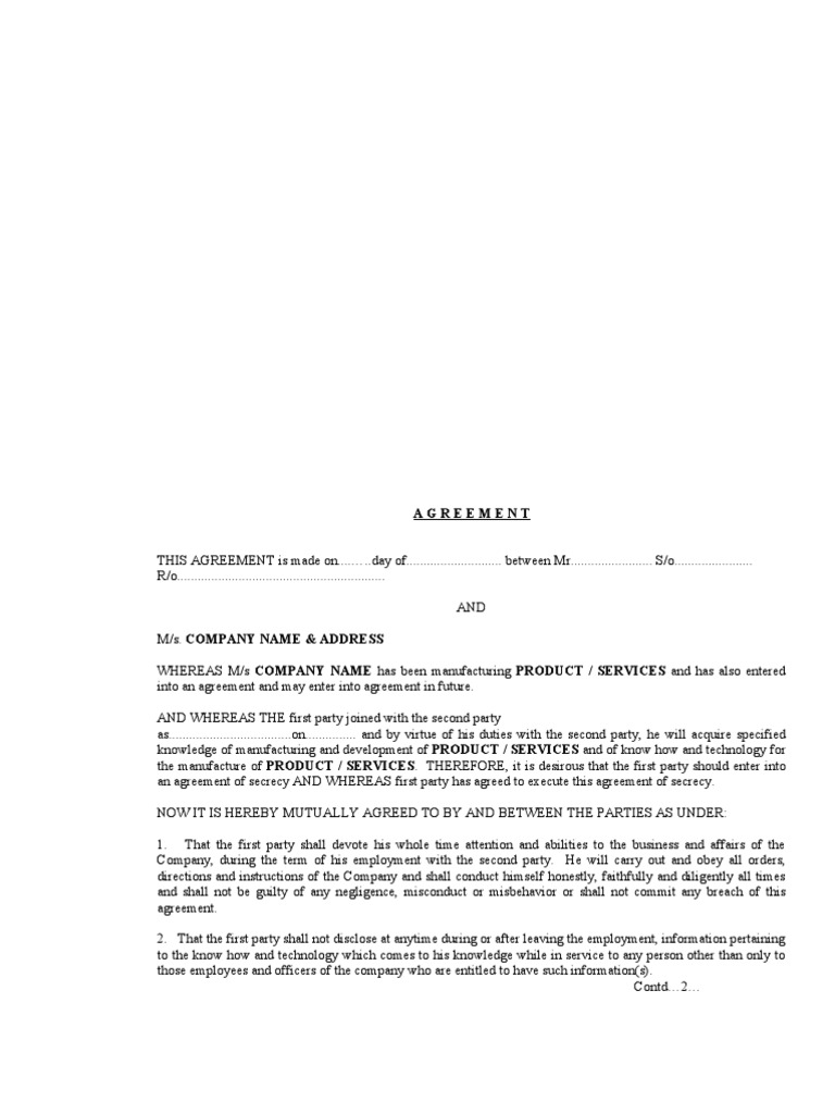 Employee Bond Agreement Template | PDF