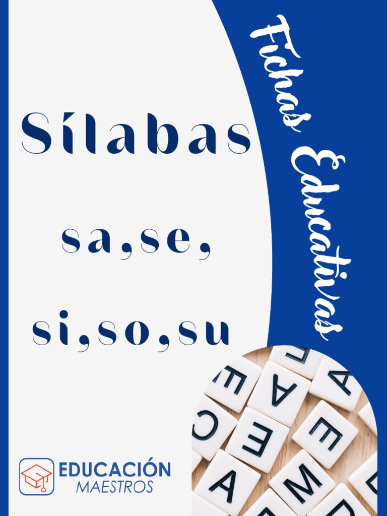 Fichas de sílabas sa, se, si, so, su | PDF