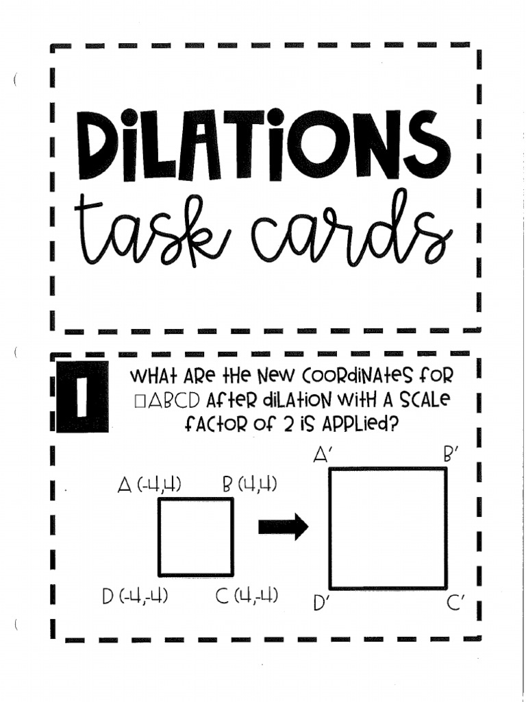 Dilations Task Cards | PDF