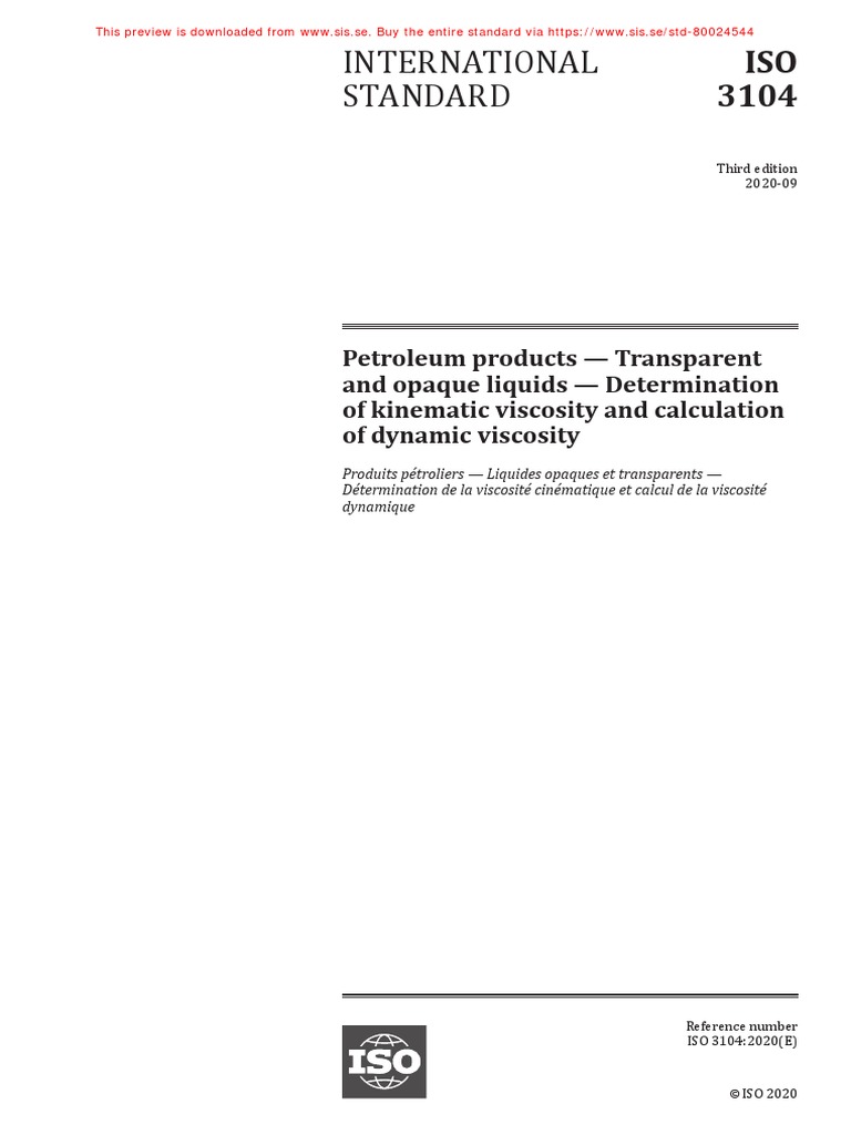 Iso 3104 2020 en | PDF | Calibration | Viscosity