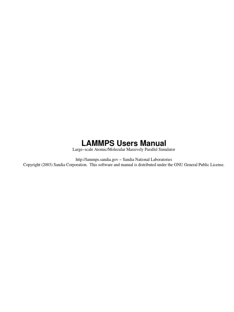 Lammps Manual | PDF | Parallel Computing | Simulation