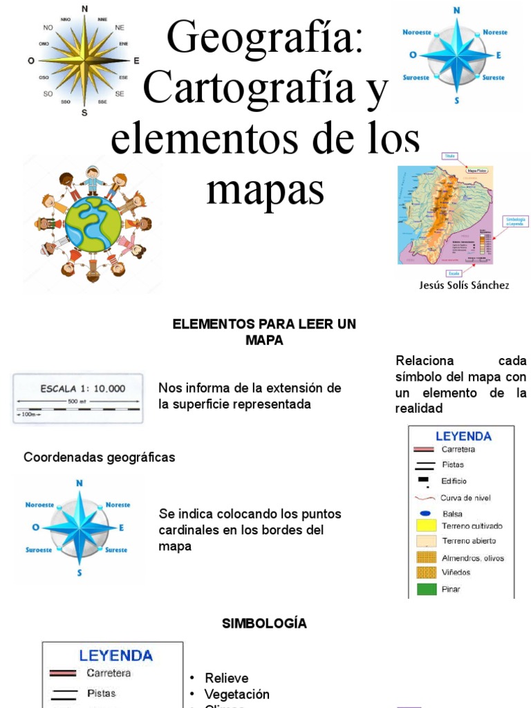 Geografía - Elementos Del Mapa | PDF | Mapa | Cartografía