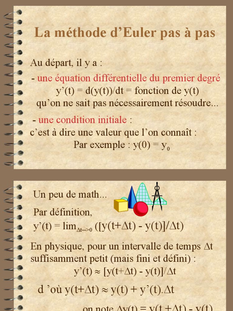 Méthode d'Euler pour Équations Différentielles | PDF | Fonction ...