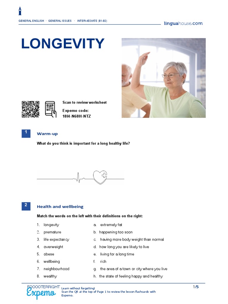 Longevity British English Teacher Ver2 | PDF | Diet & Nutrition | Diet ...