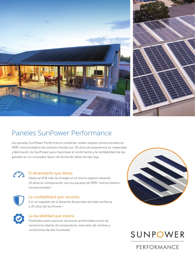 SUNPOWER Performance APR21 | PDF | Panel solar | Energía solar