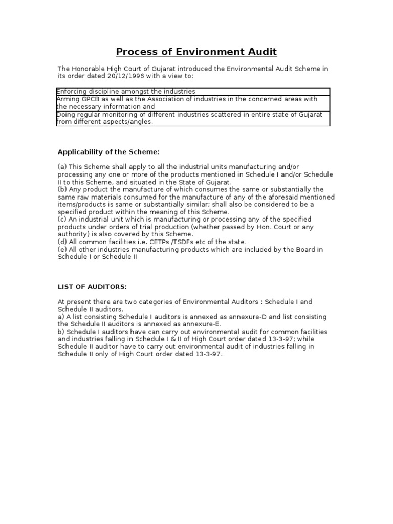 Env. Audit Process | PDF | Audit | Controlled Substances Act