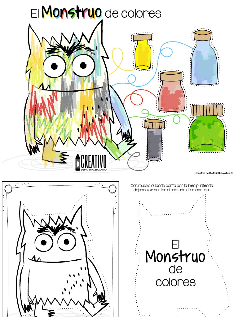 Material - El Monstruo de Colores | PDF | Color | Las emociones