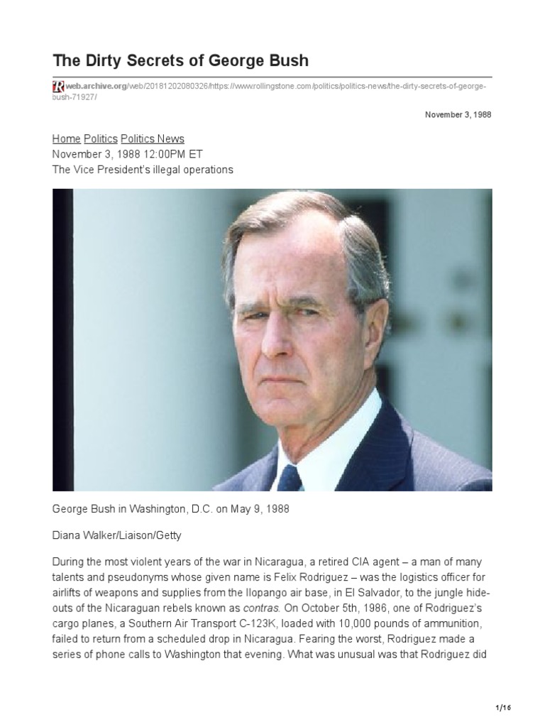 The Dirty Secrets of George Bush | PDF | Central Intelligence Agency | Contras