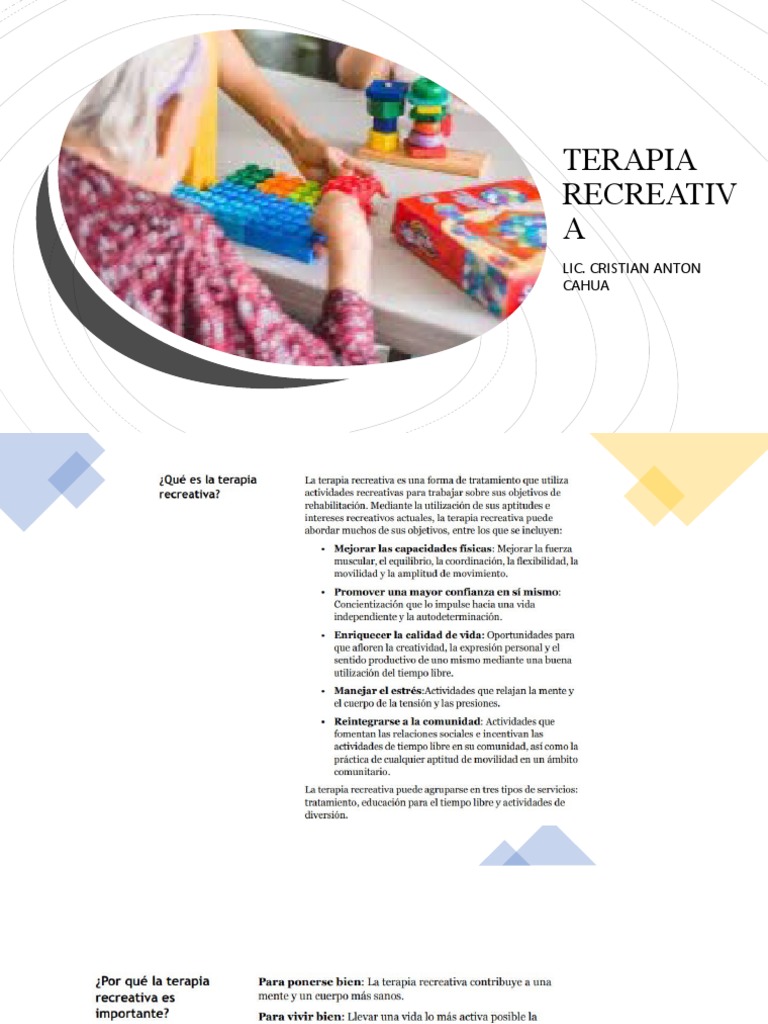 Terapia Recreativa | PDF | Enfermedades y trastornos | Servicios públicos