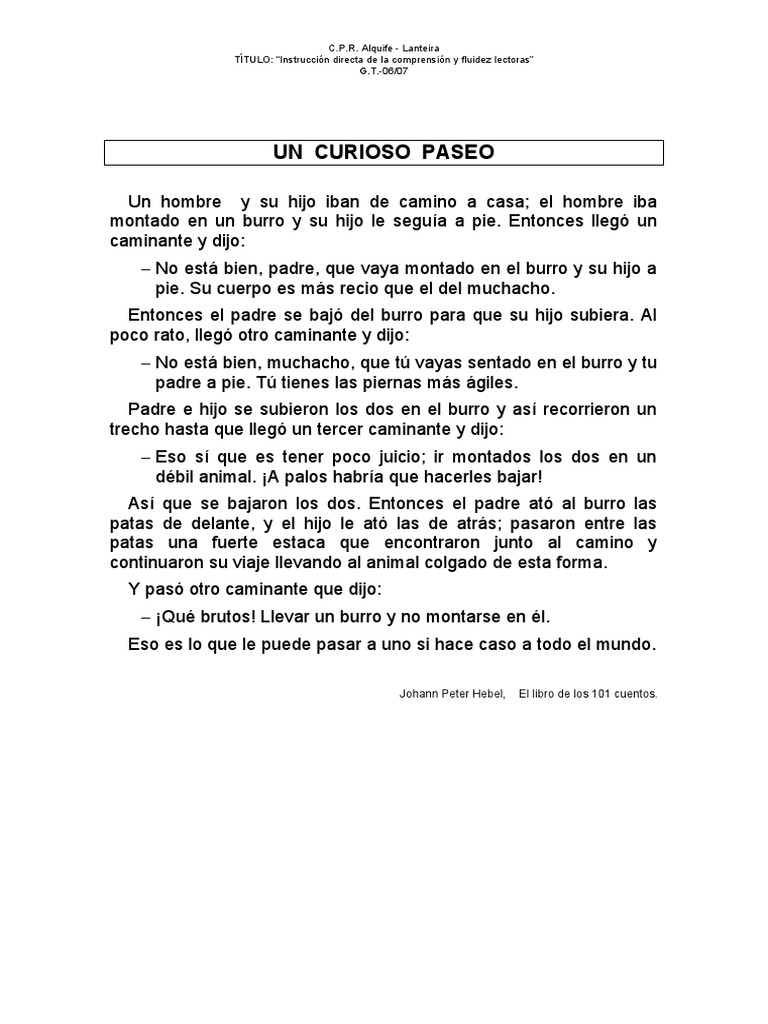 Un Curioso Paseo | PDF