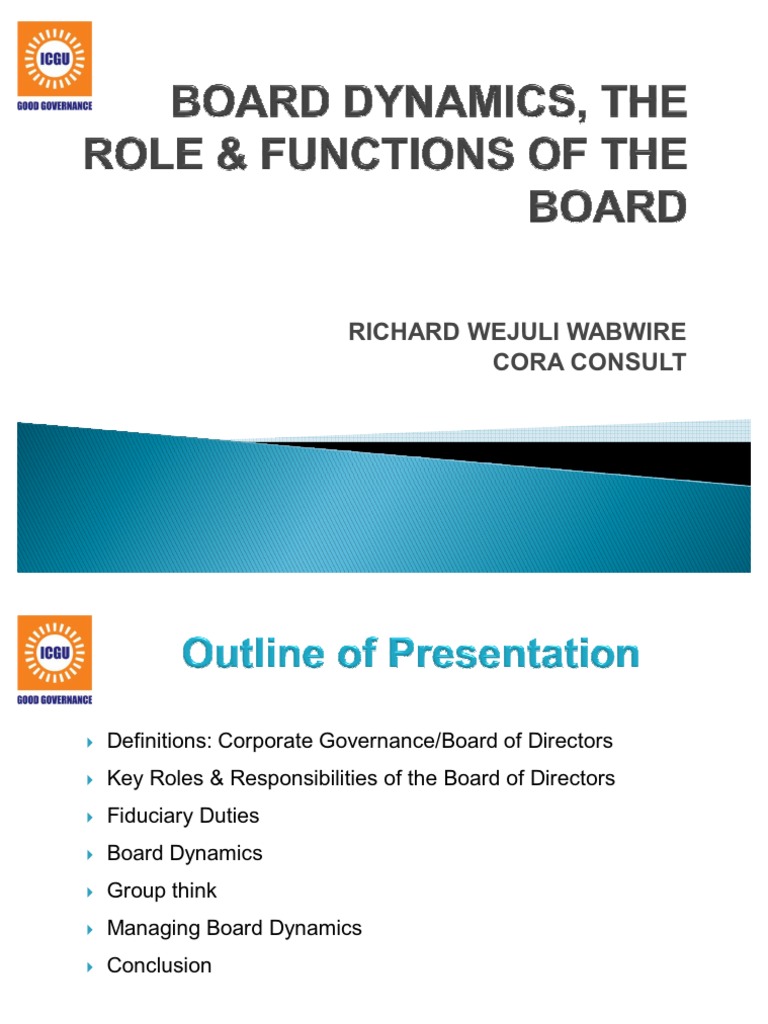 Board Dynamics-Role and Functions of The Board | PDF | Board Of ...