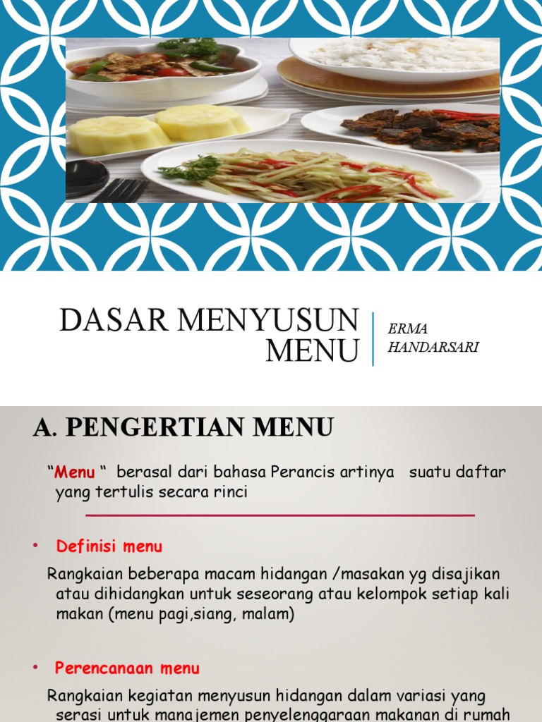 Dasar Menyusun Menu, 3 | PDF