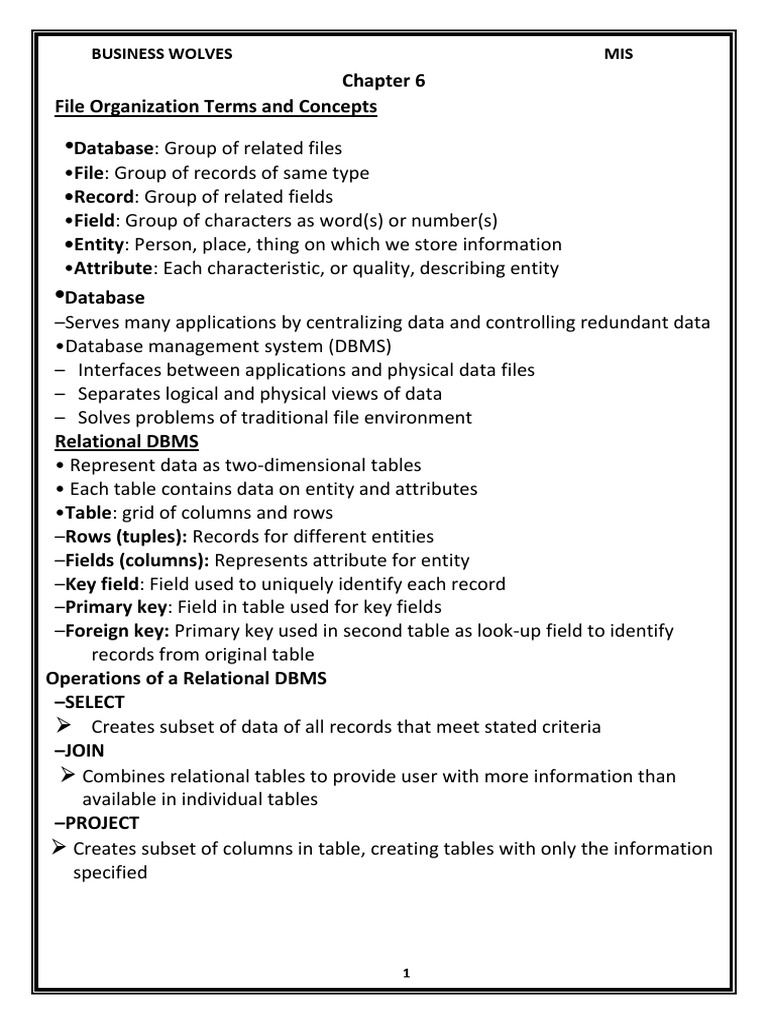 Chapter 6 | PDF | Databases | Relational Database