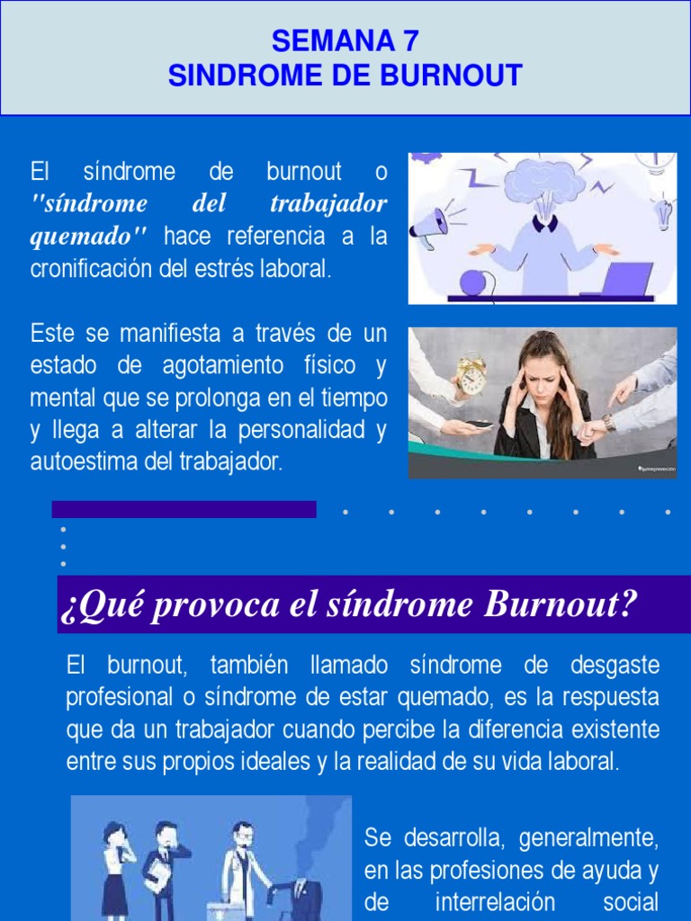 PE - S7 - Sindrome de Burnout | PDF | Burnout ocupacional | Ciencia ...