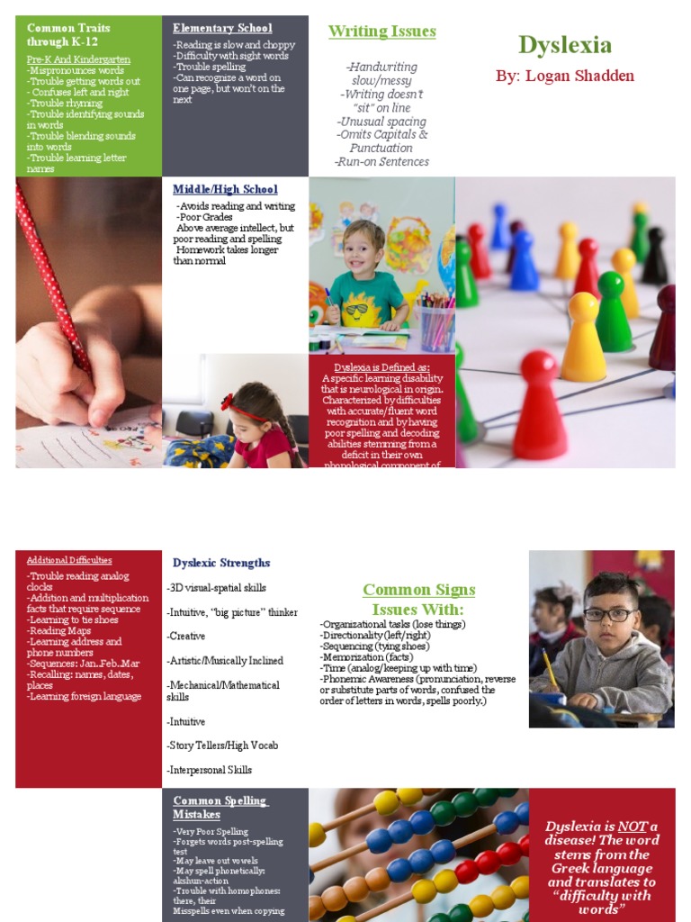 Dyslexia Final Brochure This One | PDF | Dyslexia | Linguistics