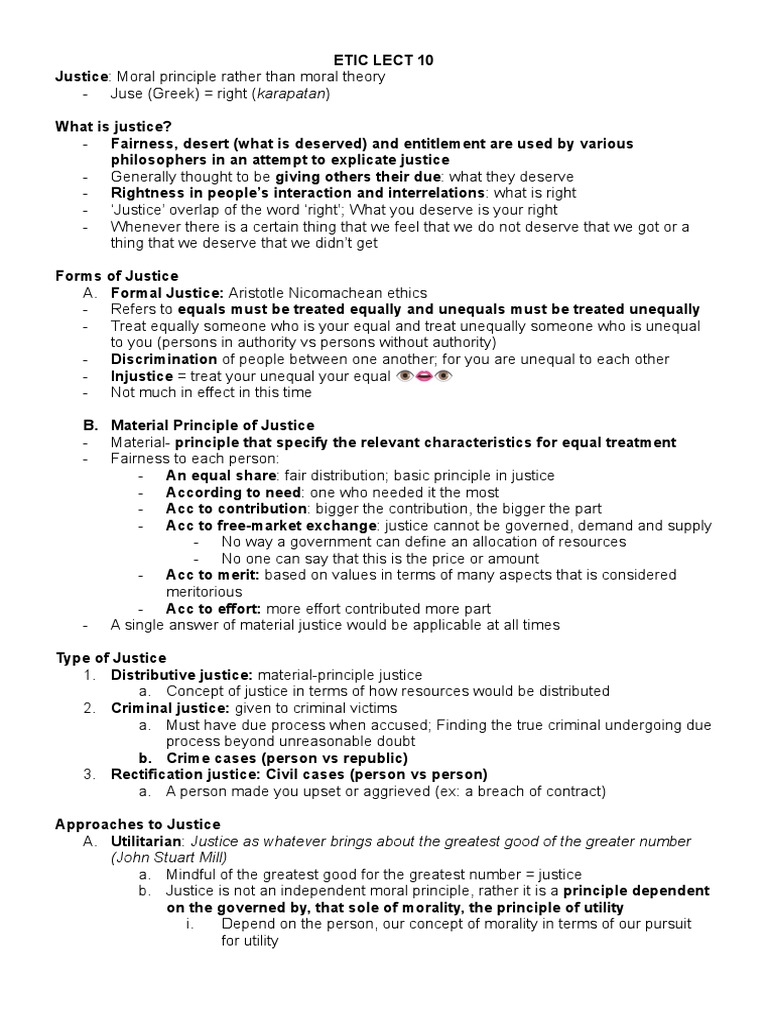 Etic Lect 10 | PDF | Justice | Crime & Violence
